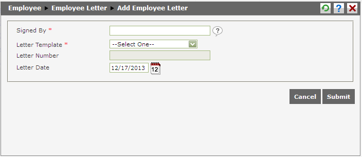 add employee letter