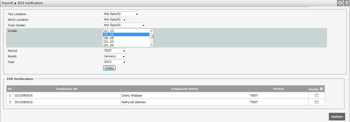 to view employee list based on the selected criteria. See the following ...
