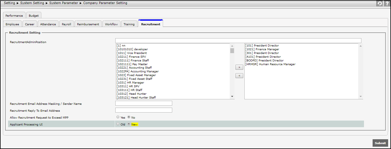 On the explanation above, the page uses the old appearance of UI ...