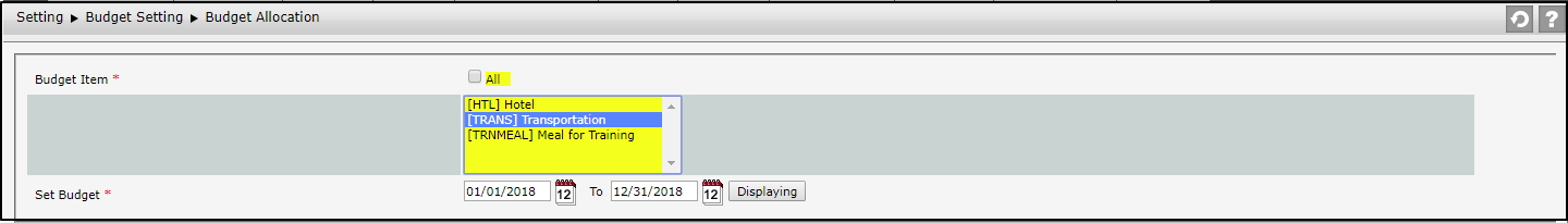 2.Set the budget period range (by default it will show the start date ...