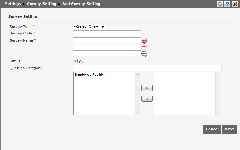 The fields in this page function as follow: