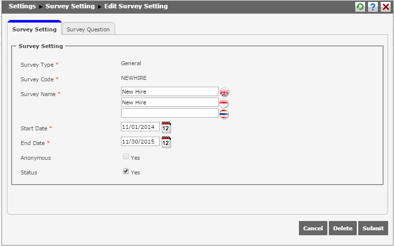 Survey Question