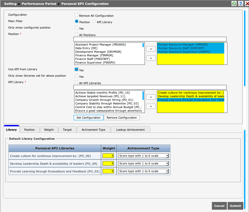 Personal Configuration