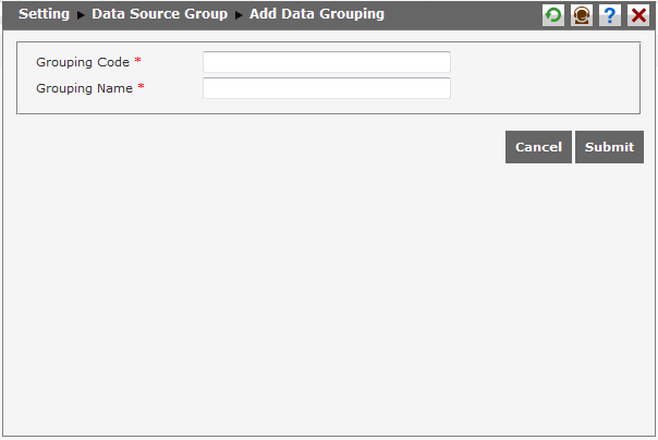 To add data grouping, follow these steps: