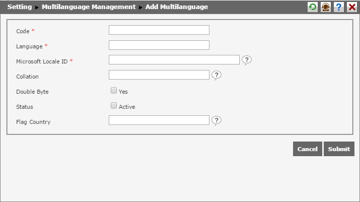 To add new language, follow the instructions below: