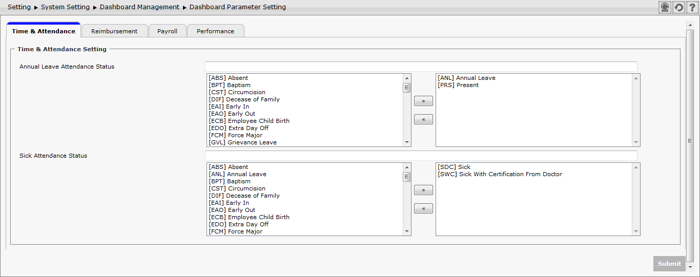 This page has four tabs: