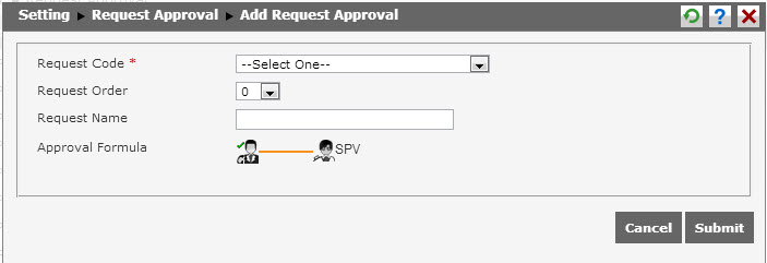 Follow these steps to add request approval setting.
